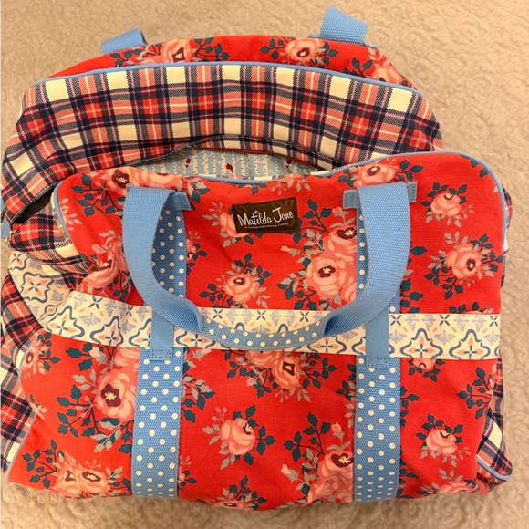 Matilda Jane | Bags | Matilda Jane Red And Blue Floral Travel Bag ...